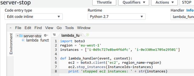 How to Schedule AWS EC2 Start and stop time using Lambda and Cloudwatch